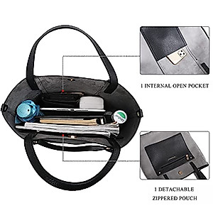 Montana West Tote Bag for Women Purses and Handbags Top Handle Satchel Purse Large Shoulder Handbag MWC-C021BK