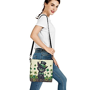 HUGS IDEA Adorable Chicken Family Print Womens Leather Handbag Big Capacity Travel Shopping Working Shoulder Bucket Cross-body Purse