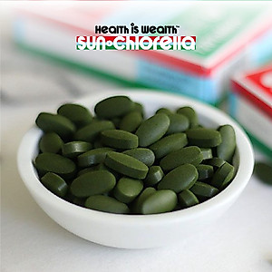 Sun Chlorella 500mg Whole Body Wellness Green Algae Superfood Supplement - Immune Defense, Gut Health, Natural Purification, Energy Boost - Chlorophyll, B12, Iron, Protein - Non-GMO - 600 Tablets