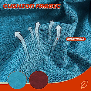 mudilun Indoor Tufted Bench Cushions Soft Thicken Durable Patio Cushion for Outdoor Furniture Double Piping with Lacing Window Seat Pads (36x14x4, Blue)