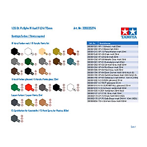 TAMIYA 35374-000 1:35 German Armoured Combat Truck IV Version F L24/75 mm, Model Kit, Plastic Construction Kit, Assembly Kit, Detailed Replica, Unpainted