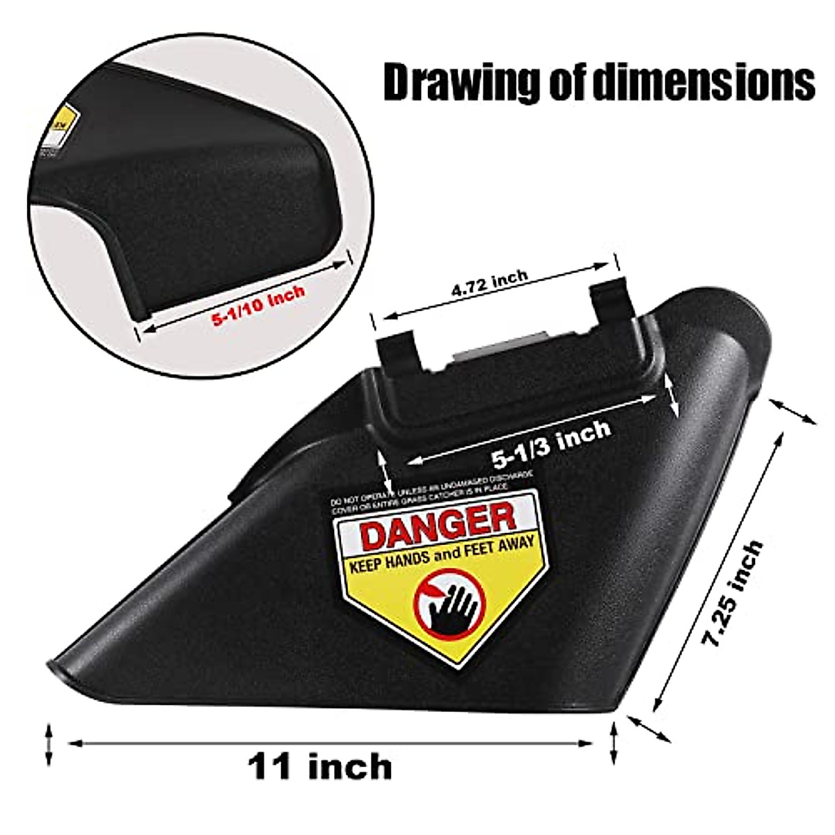 LIZEWEI 731-07486 Side Discharge Chute Replaces for 73107486 Compatible with Troy-Bilt Columbia, Craftsman, Huskee and MTD 11A, 12A Series Lawn Mower with 21" Deck