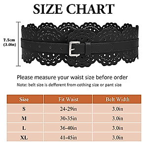 XZQTIVE Wide Leather Belts For Women Obi Belt For Dresses Sweater Vintage Ladies Waist Belts Black