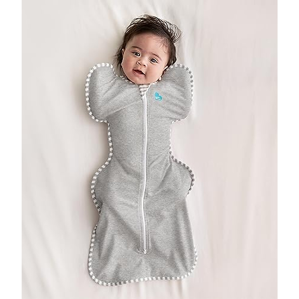 Love to Dream Swaddle UP, Baby Sleep Sack, Self-Soothing Swaddles for Newborns, Improves Sleep, Snug Fit Helps Calm Startle Reflex, New Born Essentials for Baby, 1.0 TOG, 5-8.5 lbs, Gray