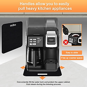 SIUDANGKA Heat Resistant Mat for Air Fryer with Sliding Function, 2 Pcs 12 * 14 in Heat Resistant Pad Sliding Caddy Countertop Protector Mat for Cosori Air Fryer, Ninja Air Fryer