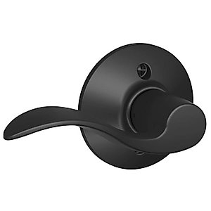 Schlage F170 ACC 622 LH Left Handed Accent Door Lever, One Sided Non-Turning Dummy Door Handle, Matte Black