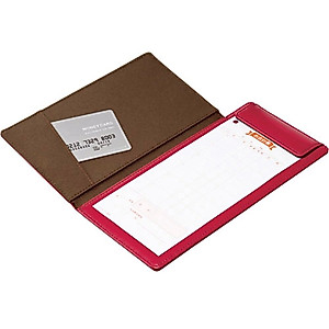 King Jim Leathafes A5E 1952LF Badge Holder (with Cover), Black