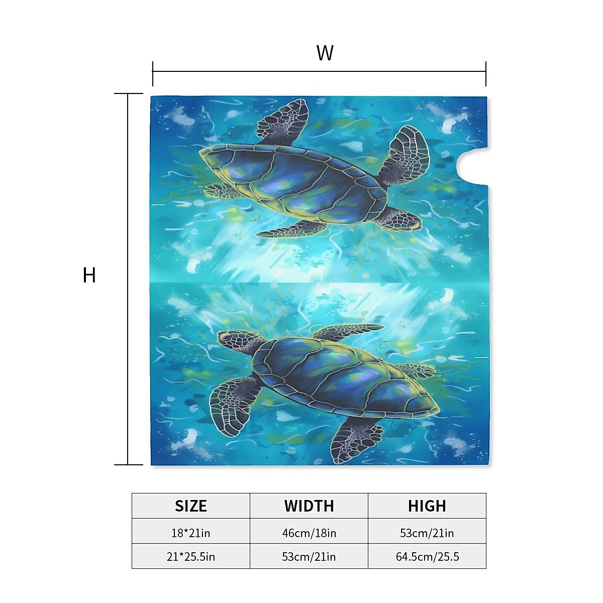 Turtle Ocean Magnetic Mailbox Covers, Mail Wraps Garden Yard Home Decor for Outdoor Standard Size 21x18 in