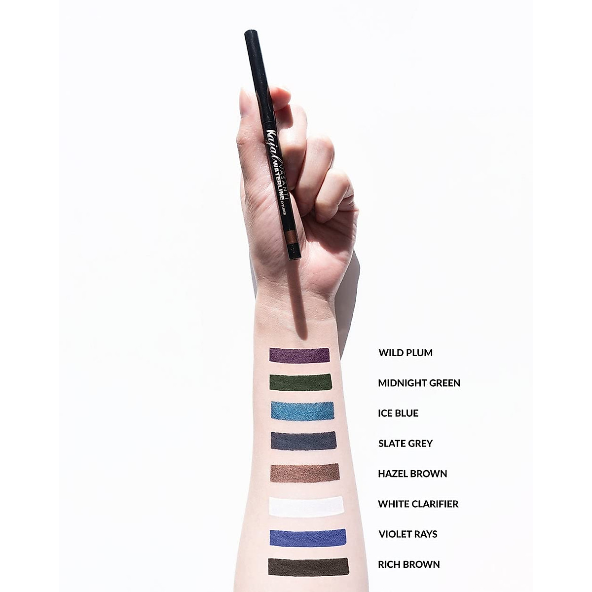 VASANTI Kajal Waterline Eyeliner Pencil - Long-lasting, Waterproof, Smudge-proof, Safe for Sensitive Eyes, Waterline Eye Liner - Opthalmologist Approved and Tested (Slate Grey)
