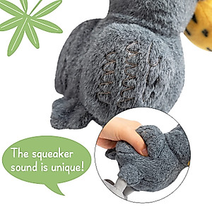 Hollypet Squeaky Shoebill Whale Head Stork Pet Plush Stuffed Dog Chew Toy