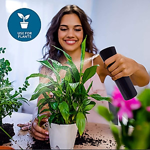 Hair Spray Misting Bottle - Ultra Fine Continuous Mist Sprayer For Hairstyling, Cleaning, Plants & Skin Care - By Beautify Beauties - Black (5 Ounce 3 Pack)