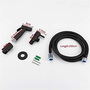 MINJING Black Bidets Bathroom Hand Shower Bidet Toilet Sprayer Hygienic Shower Bidet Tap Wall Mount Bidet Faucet