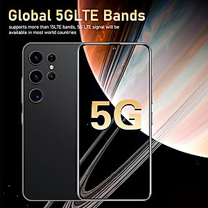 Arackyer S23 Ultra Cellphone, 5G Unlocked Android Smartphone, 6.8" FHD Display, 8GB+512GB ROM, 48+13MP Camera, 1TB Expandable Storage, 6000mAh Long Battery Life, Stylus Pen (Black)