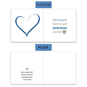 Misaria Simple Father's Day Card,Birthday Card for Father from Daughter Son,Special Greeting Card for Dad,You are Precious and Few,MS-FQK2-1
