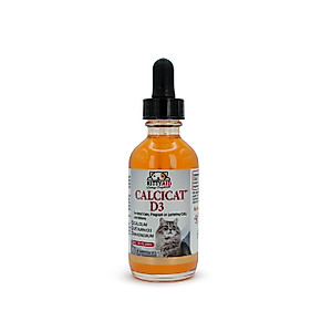 Calcicat D3 Dietary Supplement by Interfarma Corp | Healthy Bones in Cats, & Joint Support Supplement for Cats | with Calcio, Vitamin D3, & Magnesium sulfate | Orange Flavor, Pediatric Drop.