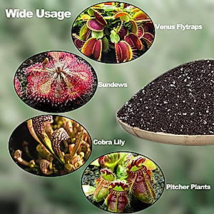 Carnivorous Plant Soil Mix, 1 QT Small Size Bag for Repotting, All Natural Ingredients Great for Venus, Sundews, and Pitcher Plants