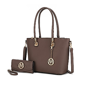 MKF Collection by Mia K. MKF-X685COG Vanessa Tote & Wallet Set Cognac