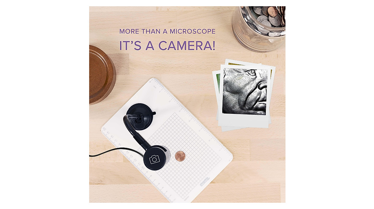 Plugable USB Digital Microscope with 250x Magnification for Detailed ...