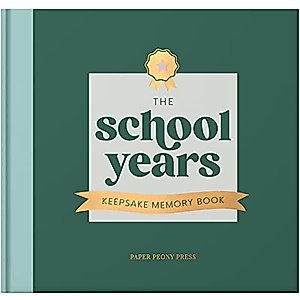 The School Memory Book: A Timeless School Years Memory Book for Preschool - 12th Grade Memories, Keepsakes and Cherished Moments (Storage Pocket Included)