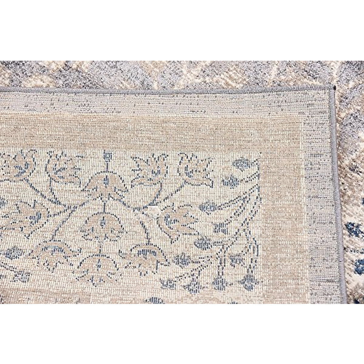 Unique Loom Salzburg Collection Area Rug - Gneis (6' 1" x 9' Rectangle, Gray/ Ivory)