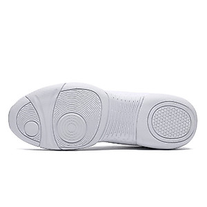 LANDHIKER White Cheer Shoes Girls Youth Cheerleading Shoes Fashion Sports Shoes Training Athletic Shoes Flats Dance Girls Size