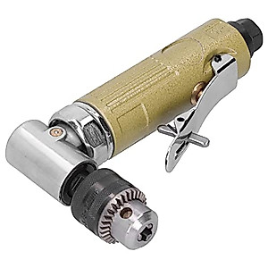 Pneumatic Powerful Angle Drilling hine Tapping hine,90 Degree Air Angle Reversible Drill, Reversible Right Angle Head Air Drill, Pneumatic Drilling Super Power Tool with Wrench 3/8inch Chu