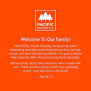 Pacific Shaving Company Natural Shaving Cream - Shea Butter + Vitamin E Shave Cream for Sensitive Skin - Clean Formula for a Smooth, Anti-Redness + Irritation-Free Shave Cream (3.4 Oz, 2 Count)