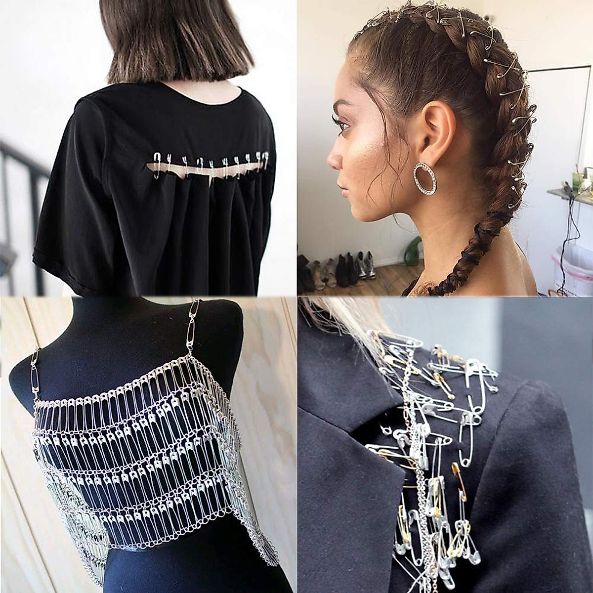 ZIPCCI 3 inch Safety Pins, 100 Pcs Safety Pins Heavy Duty, Large Safety Pins, Steel Wire