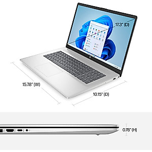 HP 2023 Newest Laptop, 17.3 Inch Display, Intel Core i3-1125G4 Processor, 12GB RAM, 256GB SSD, Intel UHD Graphics, Bluetooth, Webcam, Windows 11 Home in S Mode