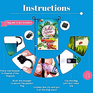 BP&Q Seasonal Garden Flags – Yard Flags for Outside 12x18 Double Sided – Outdoor Garden Flag Set - Holiday Decorations for All Seasons - Winter, Summer, Spring and Autumn