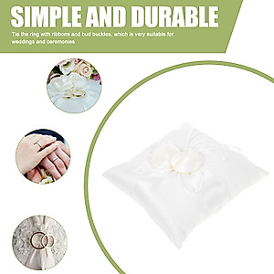 Totority Bridal Lace Ring Bearer Pillows- Elegant Wedding Ring Holder Pillow- Decorative Wedding Accessories and Supplies for Engagement and Wedding 20cm/79in