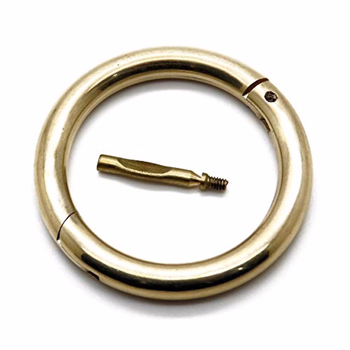 Superior Bull Nose Ring 3" + Screw Brass Cattle Cow Veterinary Instruments (1)