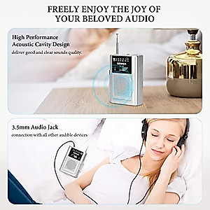 SEMIER Portable Cassette Player Recorder AM FM Radio Stereo -Compact Personal Walkman Cassette Tape Player/Recorder with Built in Speaker and Earphones -Silver