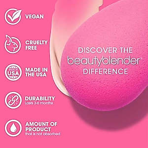 BEAUTYBLENDER Nude Makeup Sponge for a Flawless Natural Look, Perfect with Foundations, Powders & Creams