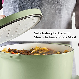 KitchenAid Enameled Cast Iron Dutch Oven/Casserole, 6 Quart, Pistachio