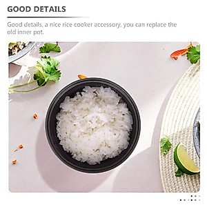 Ipetboom 1pc Rice Cooker Pot Replacement Stainless Steel Cookware Rice Cooker Inner Pot Rice Cooker Liner Nonstick Rice Cooking Container Caking for Rice Makers Accessories 3l Rice Container
