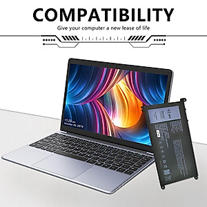 3600mAh 42WH WDXOR Laptop Battery for Dell Inspiron Notebook 13 5368 5378 5379 7368 7378 15 5565 5567 5568 5578 7560 7570 7579 7569 17 5765 5767 5770 Series WDX0R FC92N 3CRH3 High Performance 11.4V