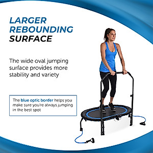 Stamina Fitness Trampoline - Exercise Trampoline with Smart Workout App - Indoor Trampoline Fitness Rebounder