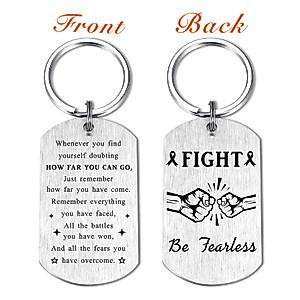 SOUSYOKYO Cancer Survivor Gifts for Women, Men Cancer Patient Keychain, Hospice Gifts for Patients, Hospital Comforting Gift for Patients Overcome Anxiety