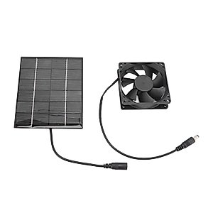 ZLXHDL Solar Powered Fan, solar fans for outside For Dog Chicken House Greenhouse Rv Roof Quietly Cools And Ventilates