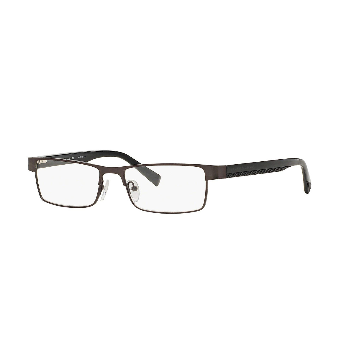 A|X ARMANI EXCHANGE Men's AX1009 Rectangular Prescription Eyewear Frames, Matte Brown/Demo Lens, 53 mm