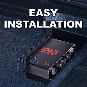BOSS Audio Systems R1004 4 Channel Car Amplifier – Riot Series, 400 Watts, Full Range, Class A/B, 2 Ohm Stable, IC (Integrated Circuit) Great for Car Speakers and Car Stereos