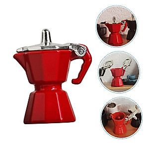COHEALI decor coffee pot coffee makers Mini Coffee Machine Model Micro-scene Adornment Mini Kitchen Coffee Machine Mini House Appliances household Accessories furniture Ob11 alloy