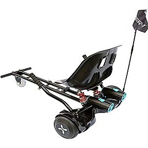 Hover-1 Raptor-1 Buggy Attachment | Turbo LED Lights, Compatible with All 6.5" & 8" Hoverboards, Hand-Operated Rear Wheel Control, Adjustable Frame, Easy Install