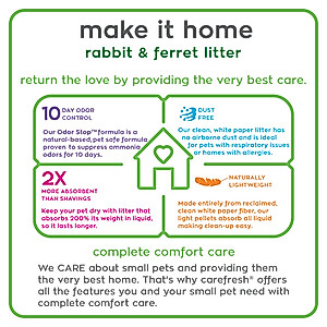 carefresh Rabbit & Ferret Dust-Free, Lightweight Litter, 10 lb