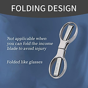 2Pcs Folding Scissors Travel safe portable small stainless steel telescopic cutter Telescopic Cutter Used for Home Office, Safety Portable Travel Trip Scissors