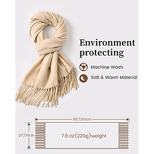 Premillow Scarfs for Women, Women's Scarves & Wraps, Classic Pashmina Shawls and Wraps, Cashmere Feel Scarfs for Women, Long Blanket Scarf