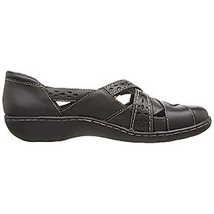 Clarks Women's Ashland Spin Q Slip-On Loafer, Black, 8.5 N US