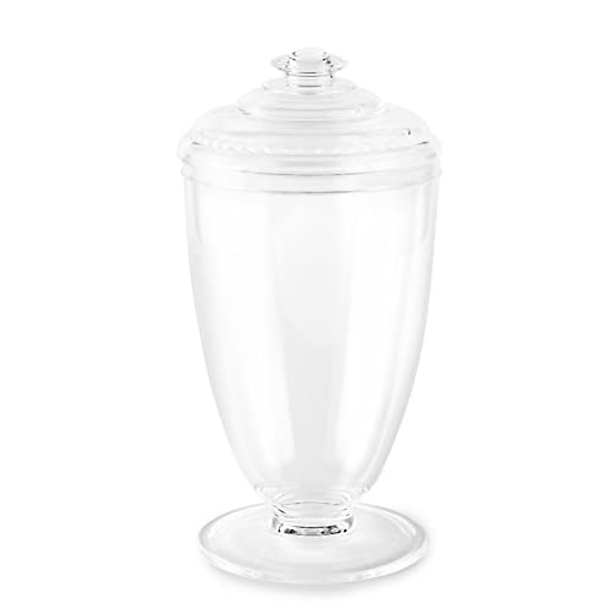 Huang Acrylic Clear Tall Apothecary Jar Centerpiece, Decorative Candy Cookie Display, Elegant Wedding Display, Home Decor Organizer Kitchen Canisters 6 x 6 x 11.5 inches