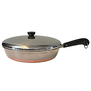 12" Revere Ware Copper Clad Frying Pan with Lid